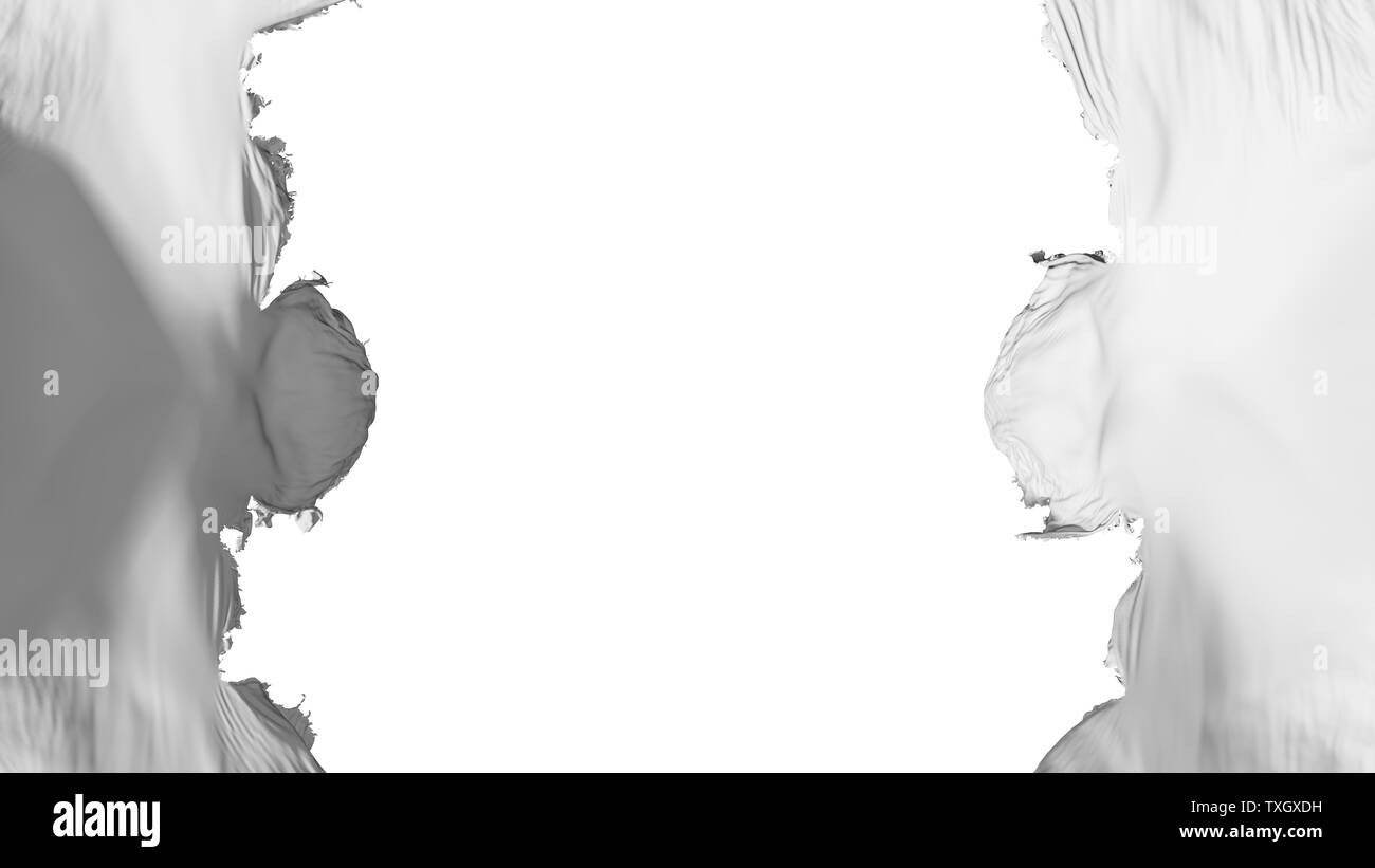 Blasted White color flag Stock Photo - Alamy