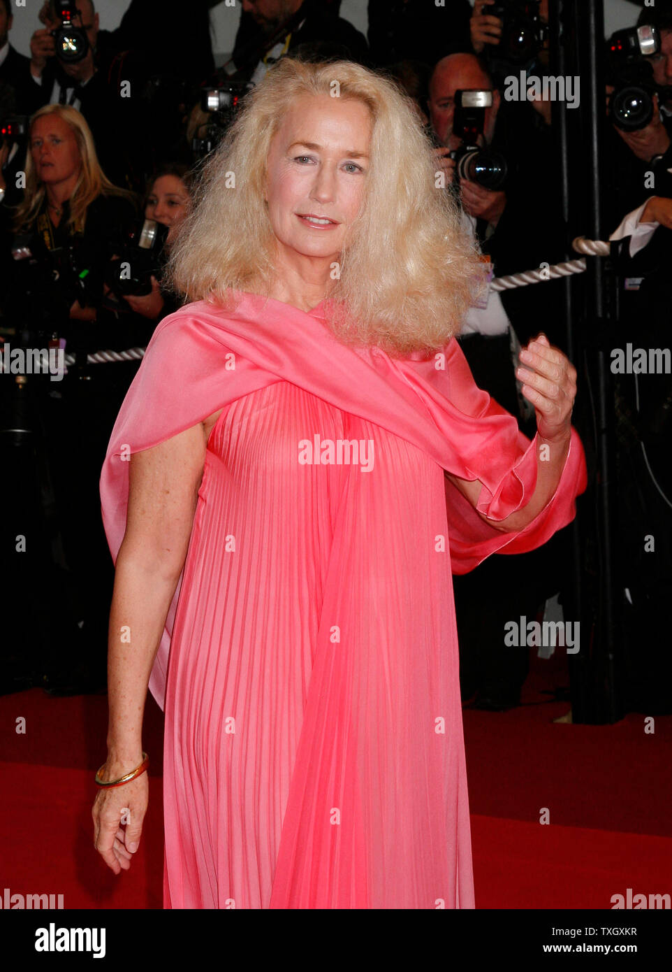 Actress Brigitte Fossey arrives on the red carpet before a screening of ...