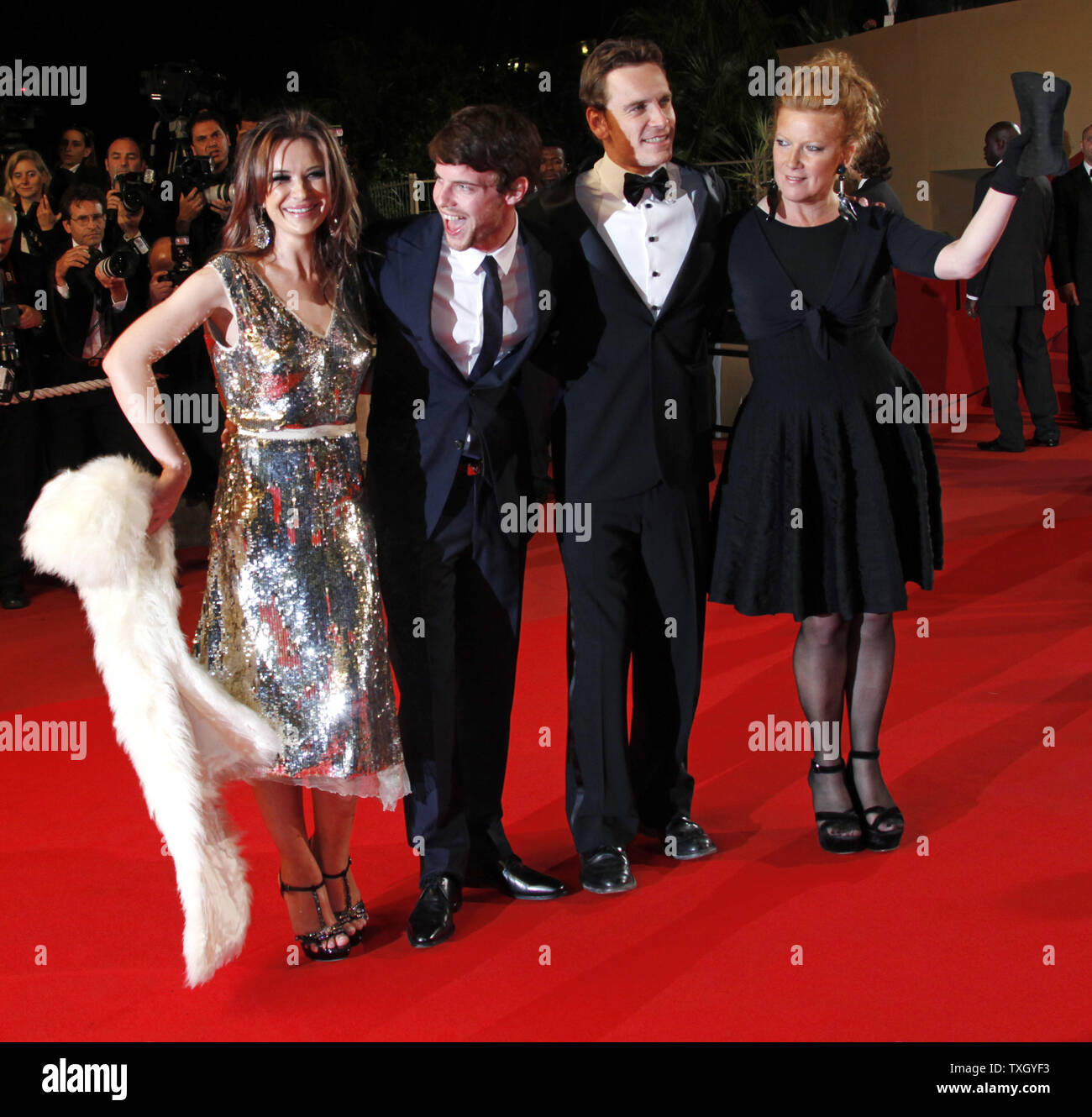 (From L to R) Actress Kierston Wareing, actors Harry Treadaway and ...