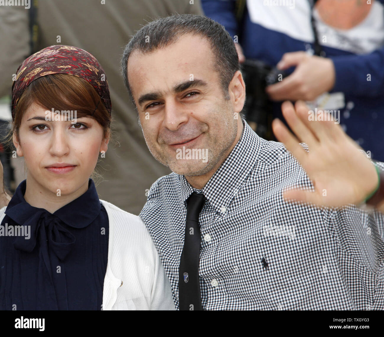 Actress Negar Shaghaghi and director Bahlan Ghobadi arrive at a ...