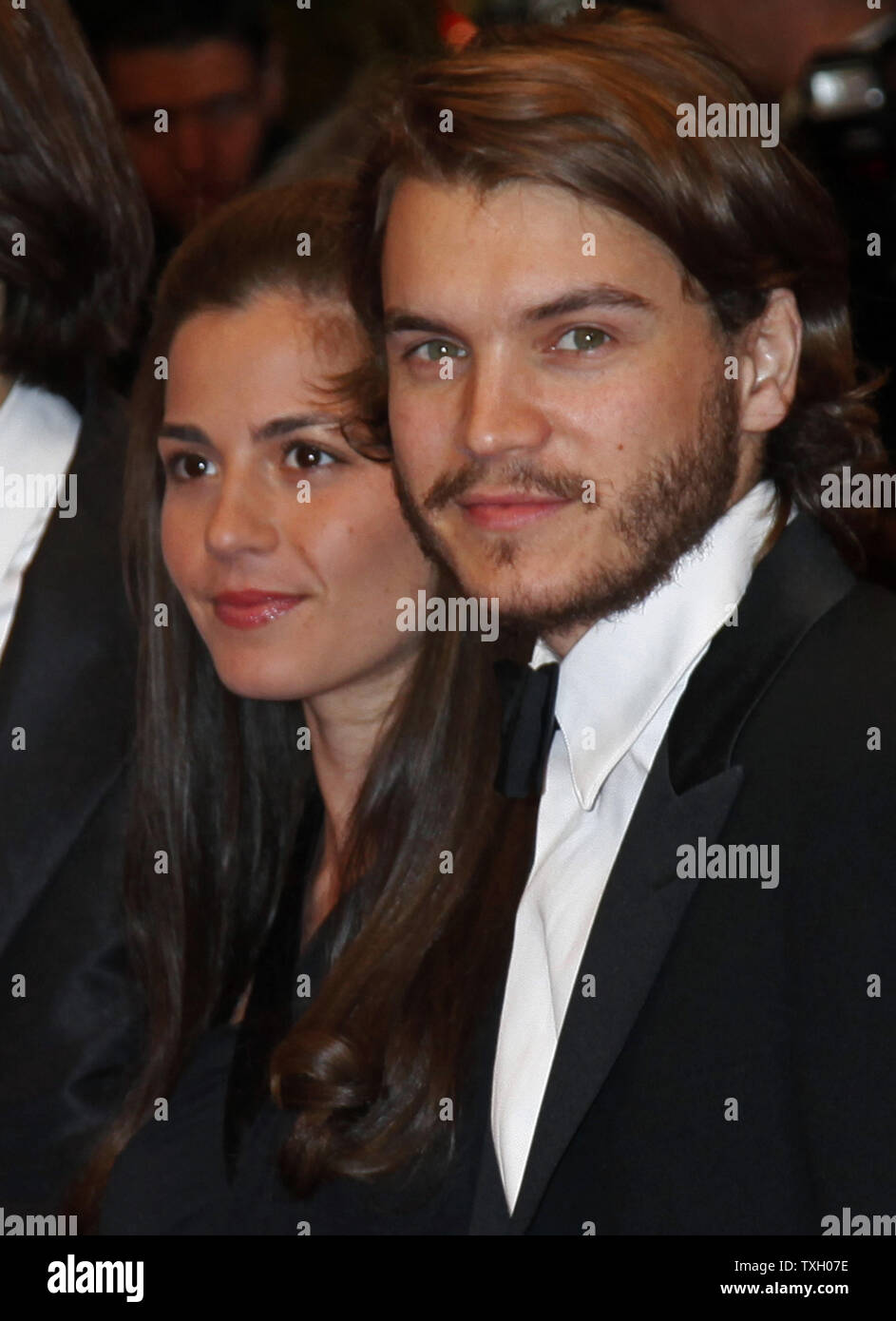 Actor Emile Hirsch and guest arrive on the red carpet before a ...