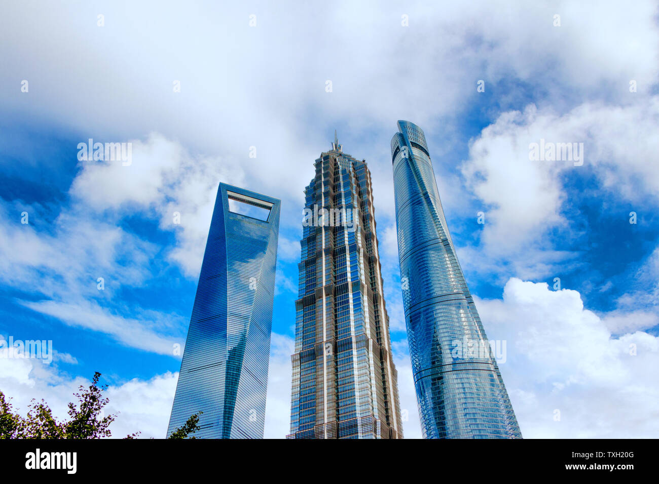 modern landmark buildings from low angle Stock Photo - Alamy