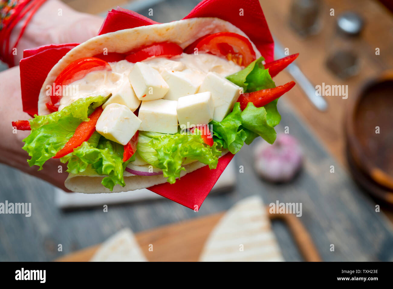 Vegetable roll for a healthy lifestyle Stock Photo - Alamy