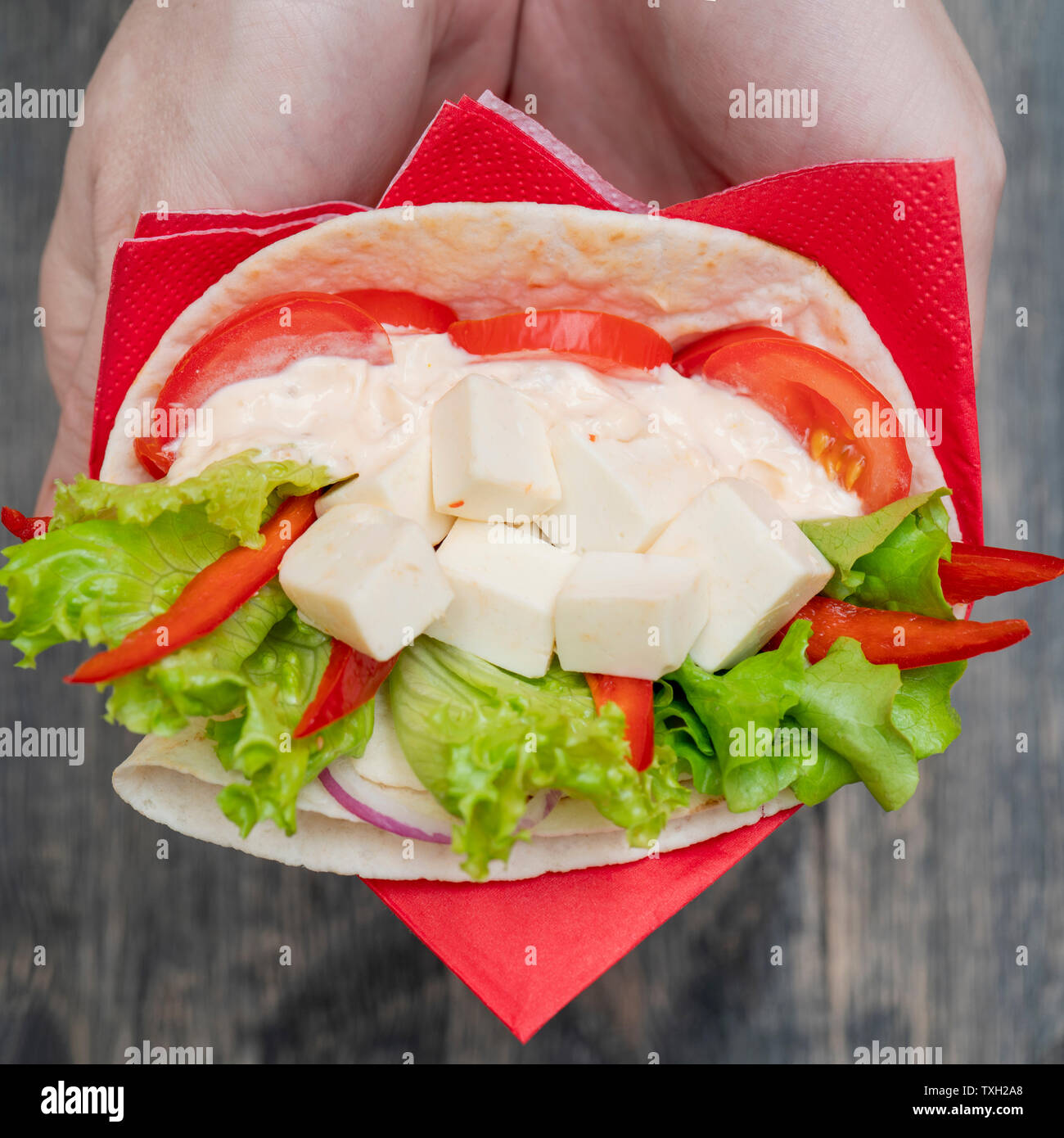 Vegetable roll for a healthy lifestyle Stock Photo - Alamy