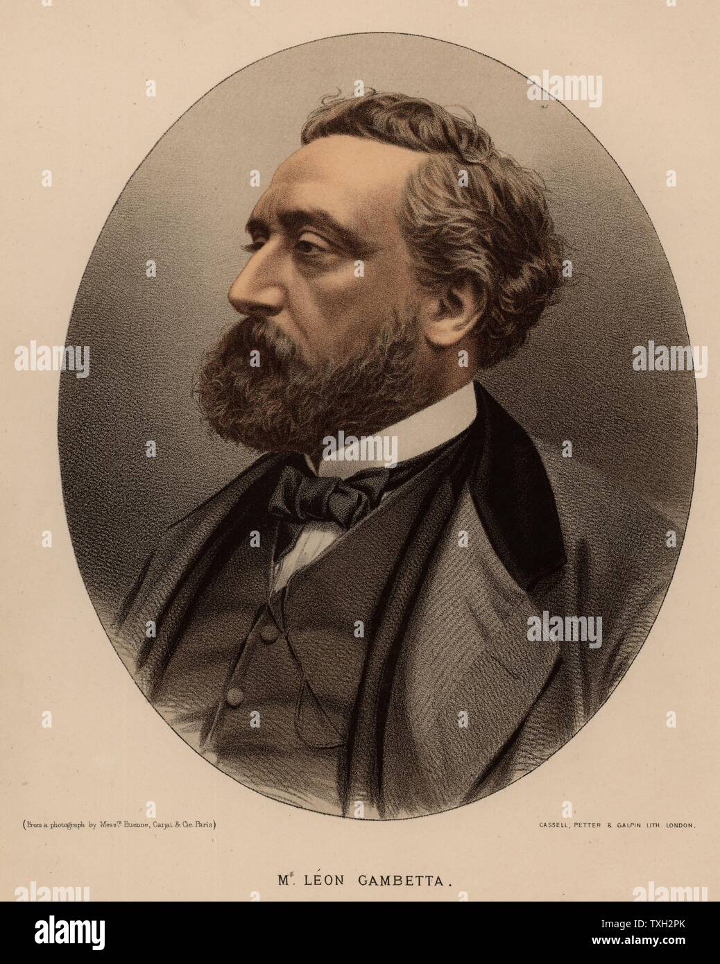 Leon Michel Gambetta (1838-1882) French statesman, born at Cahors. From ...