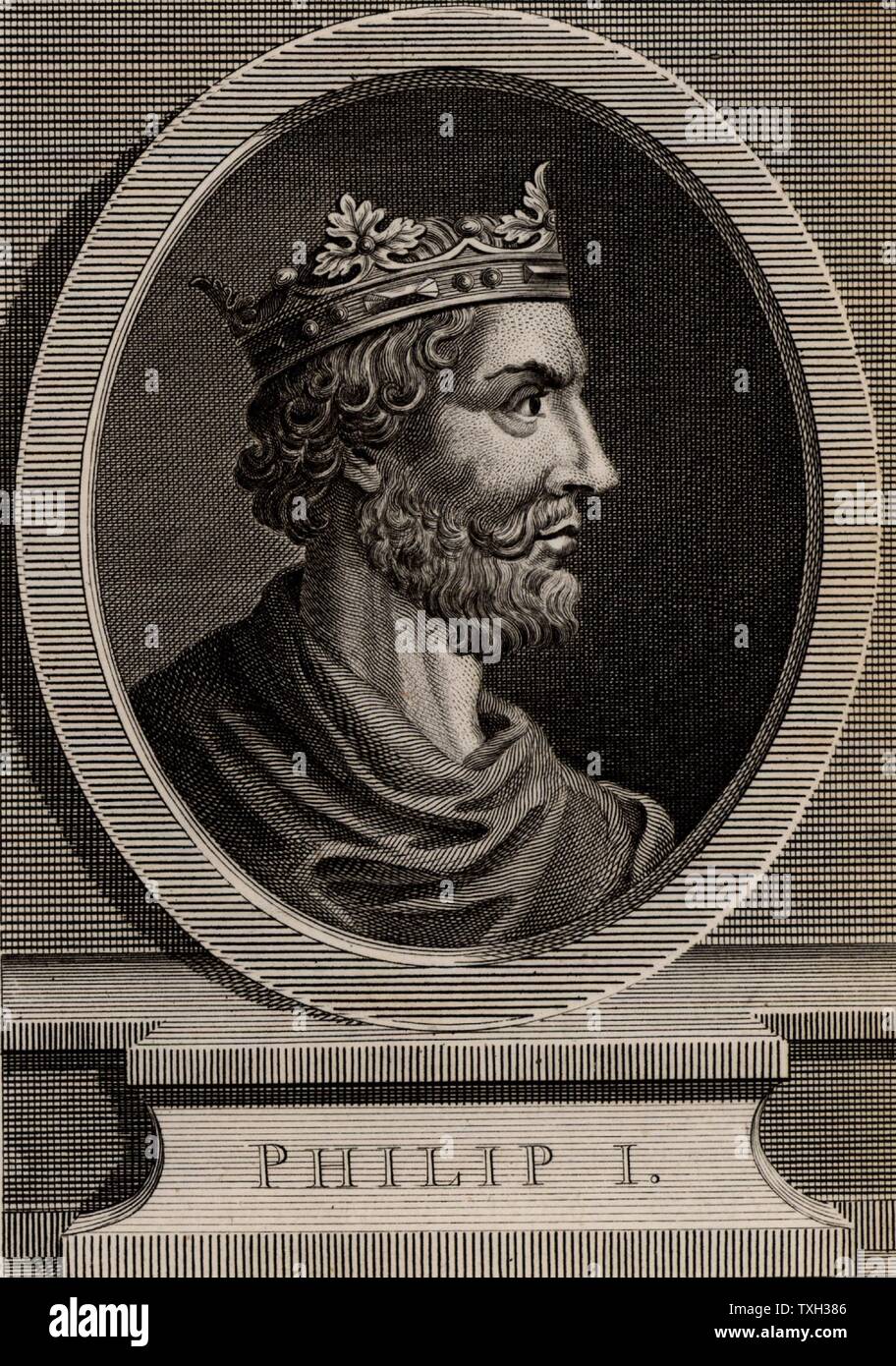 Philip I (1052-1108) a member of the Capetian dynasty. King of France ...