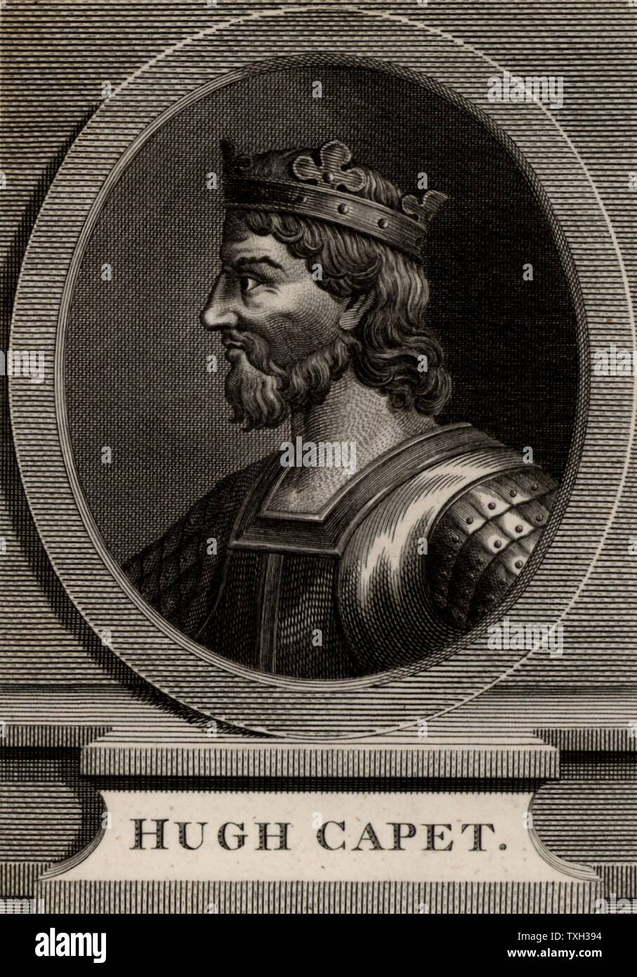 Hugh Capet (c938-996) elected king of France in 987 after the death of ...
