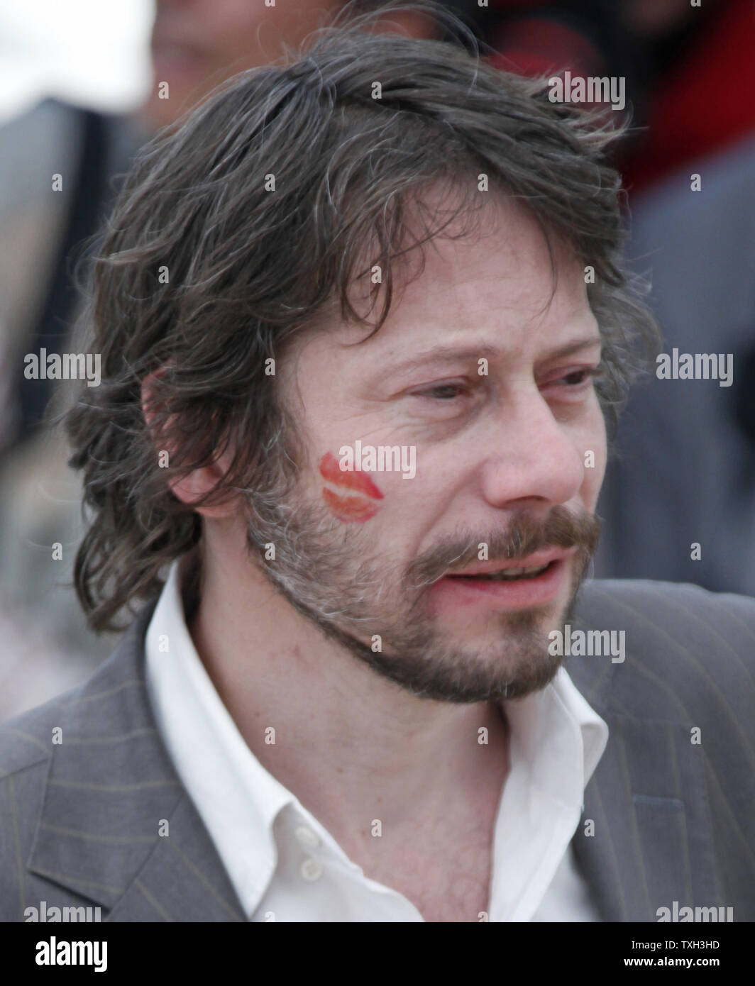 Mathieu Amalric arrives at a photocall for the film "Tournee" at the ...