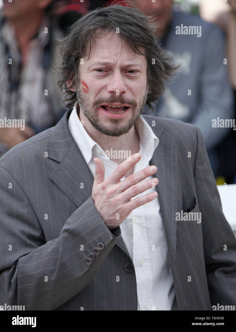 Mathieu Amalric arrives at a photocall for the film "Tournee" at the ...