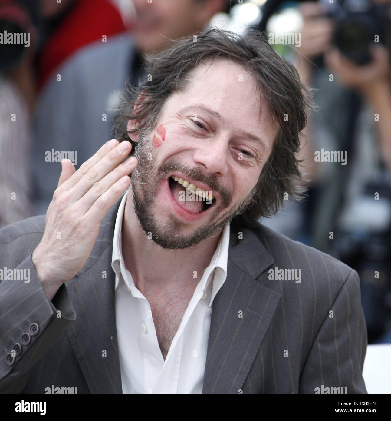 Mathieu Amalric arrives at a photocall for the film "Tournee" at the ...