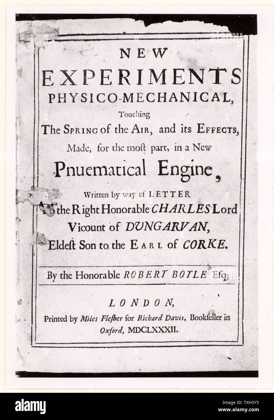 Title page of the third edition of "New Experiments Physico-Mechanical ...
