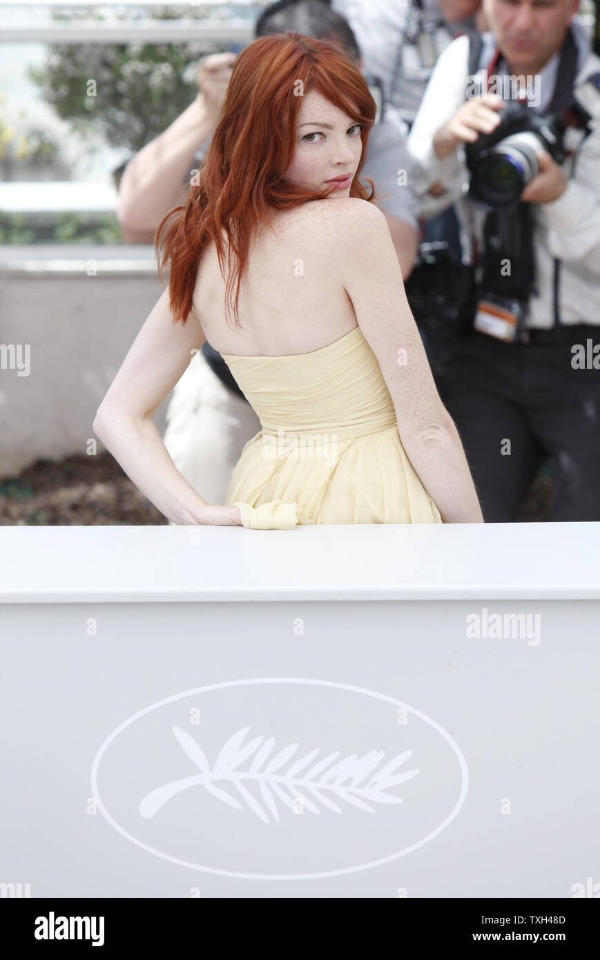 Nicole LaLiberte arrives at a photocall for the film "Kaboom" at the ...