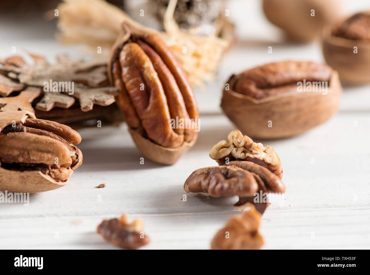 Dried fruit, nuts, blue root fruit Stock Photo - Alamy