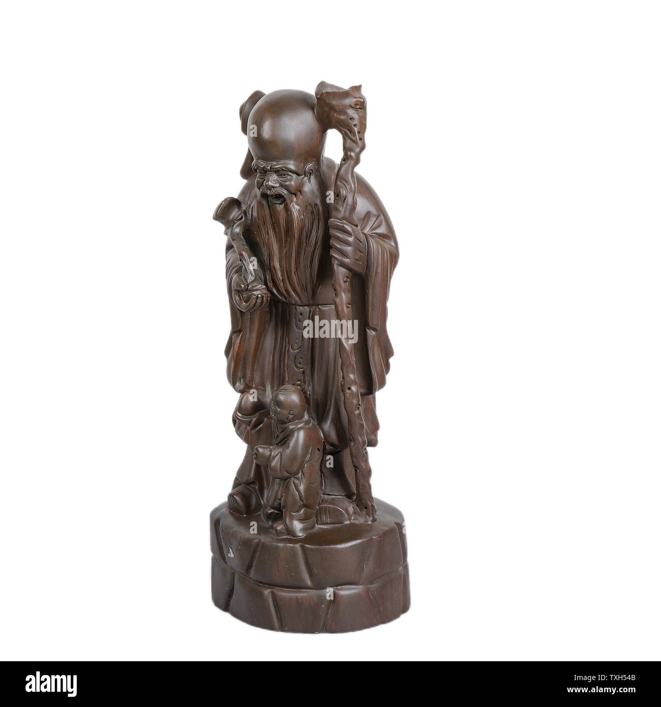 The statue of the rosewood wood carving hi-res stock photography and ...