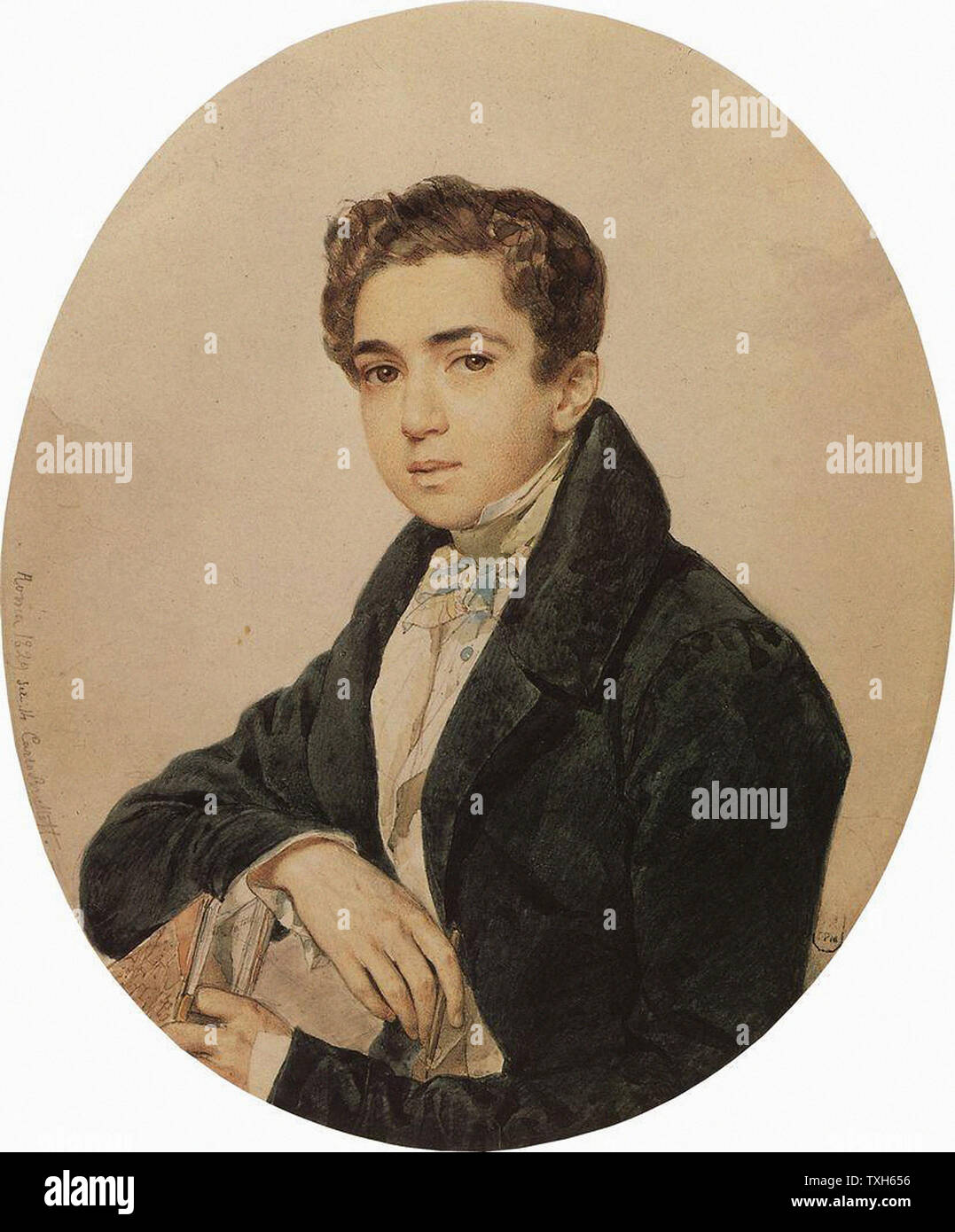 Karl Bryullov - Portrait Artist Prince G G Gagarin 1 1829 Stock Photo ...