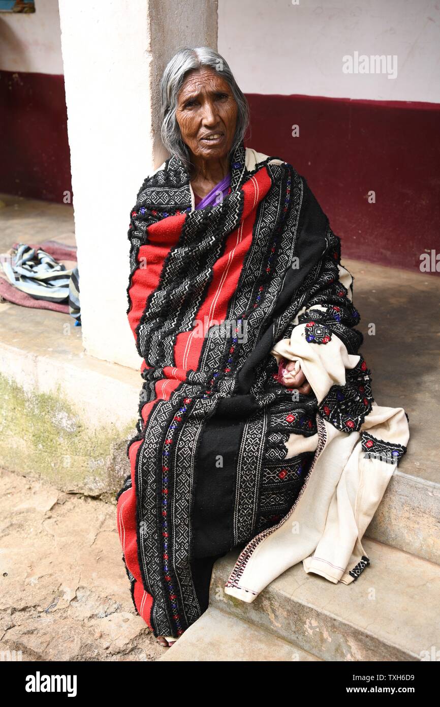 Old women in local dress from the Toda tribe of Ooty, India Stock Photo ...