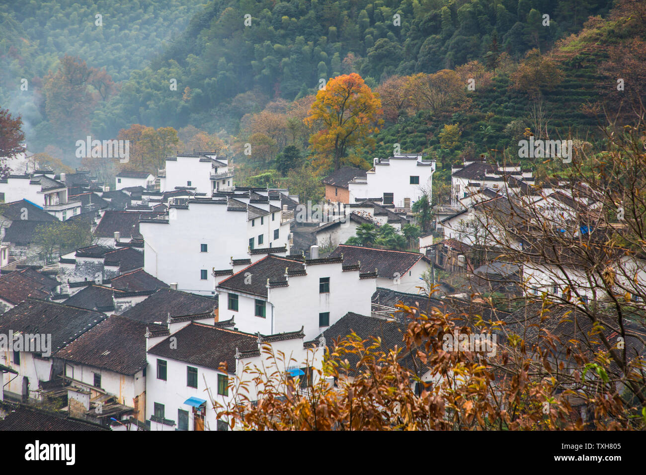 Shicheng Village, Wuyuan, Jiangxi Province, a Chinese countryside with ...
