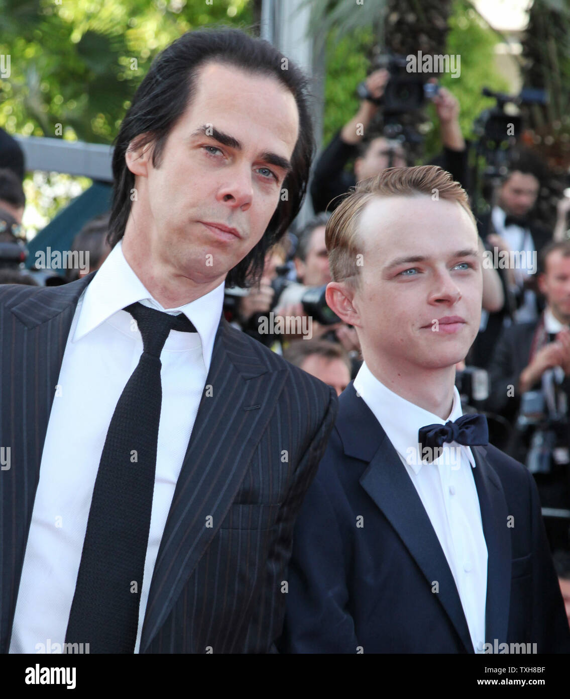Nick Cave (L) and Dane DeHaan arrive on the red carpet before the ...