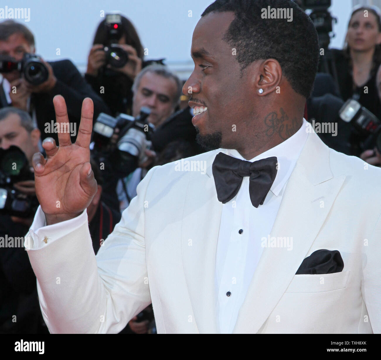 Sean Combs arrives on the red carpet before the screening of the film ...