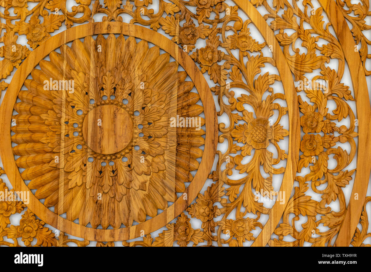 Carved wooden panel, Bali, Indonesia Stock Photo - Alamy