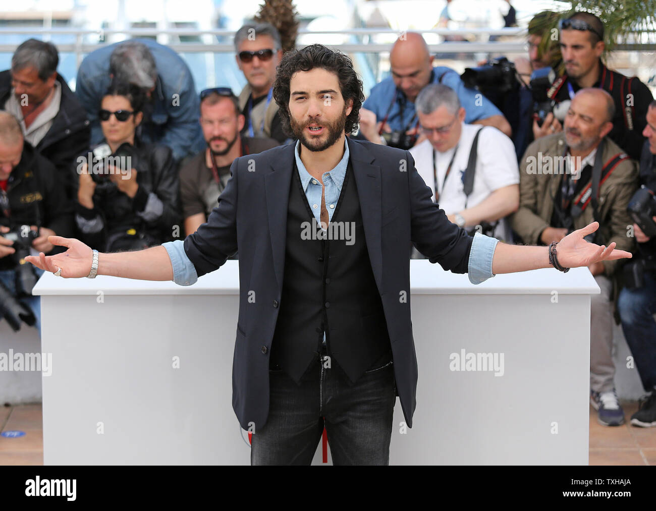 Tahar Rahim arrives at a photocall for the film "Le Passe (The Past ...