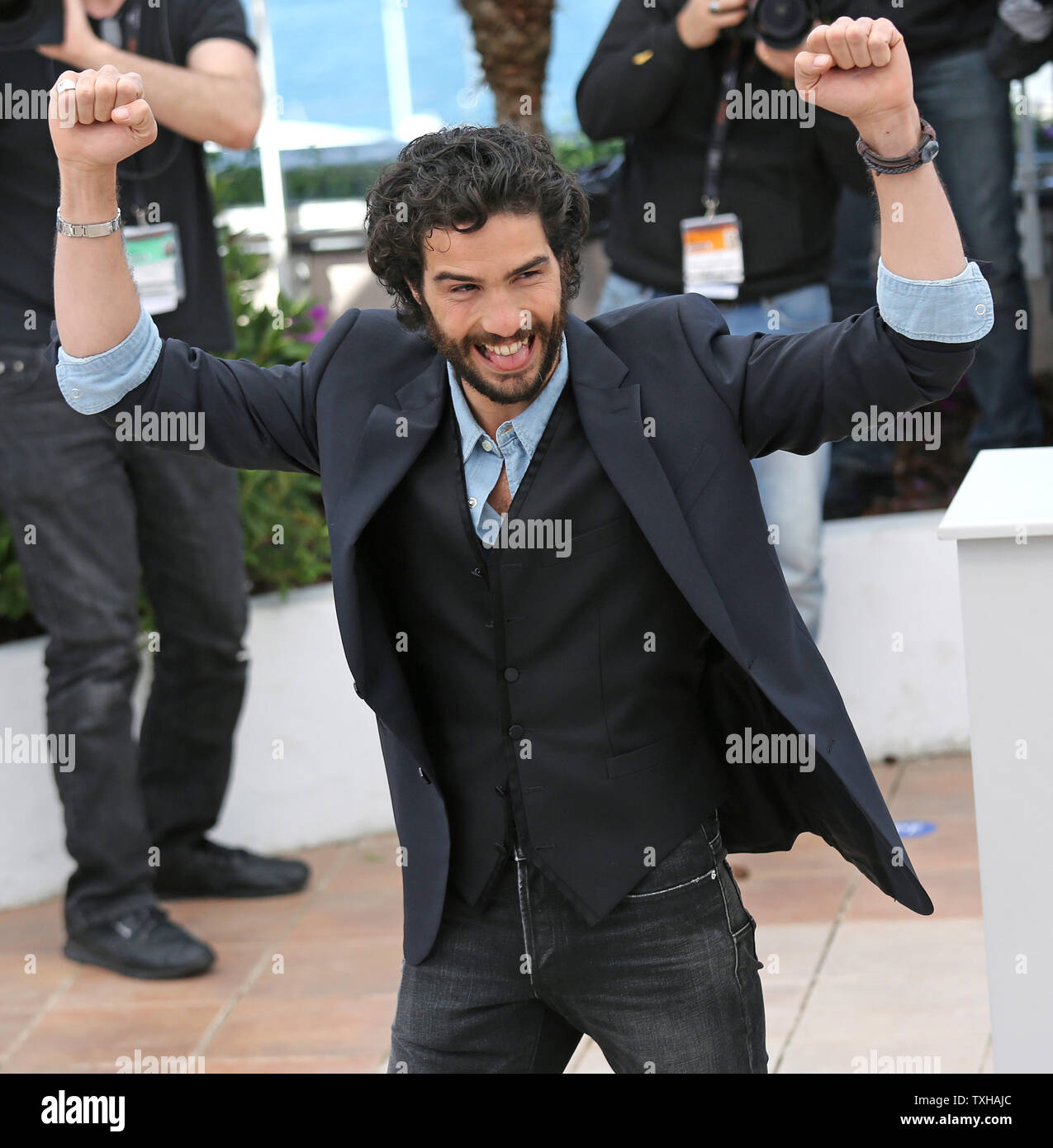 Tahar Rahim arrives at a photocall for the film "Le Passe (The Past ...