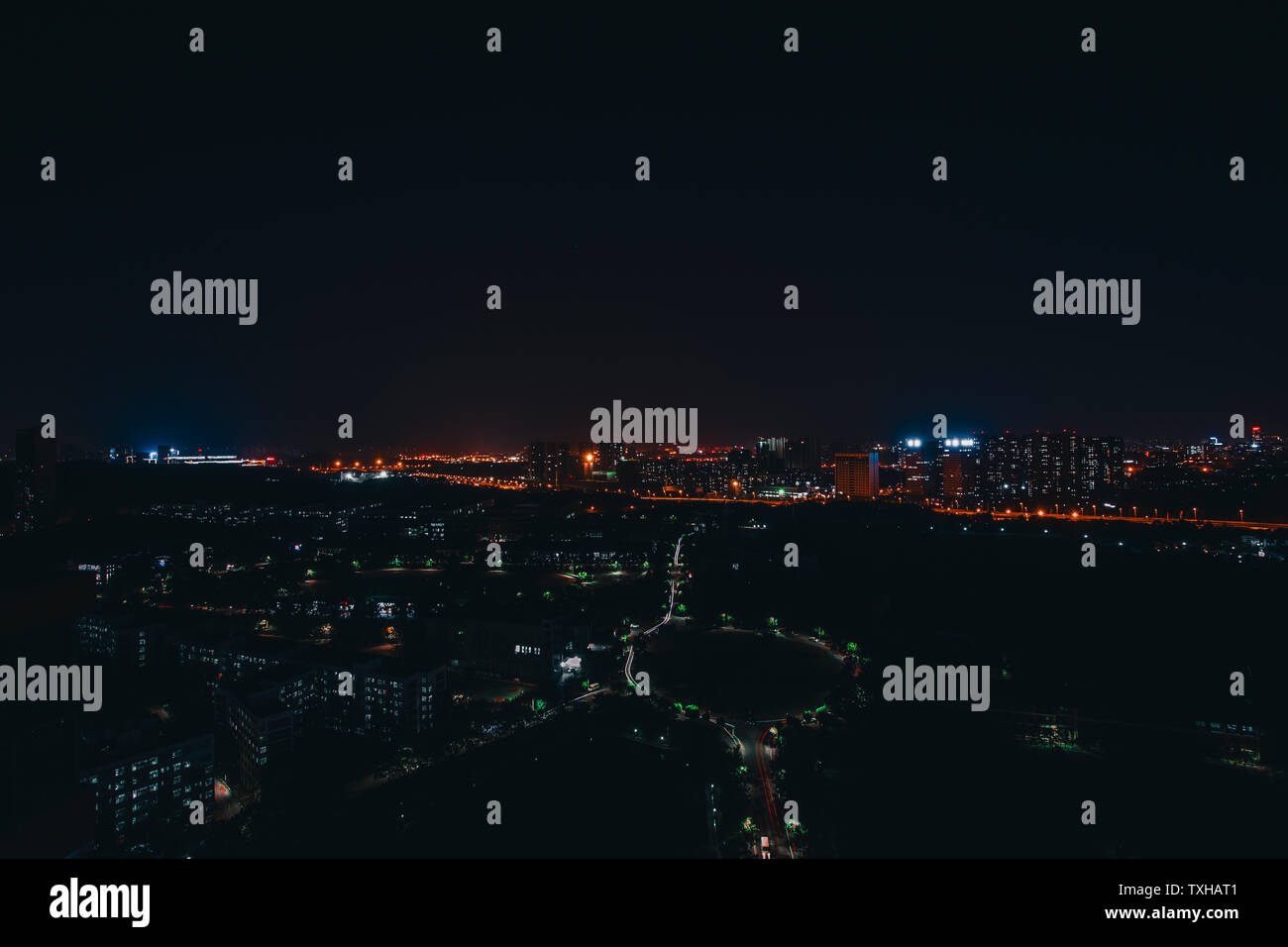 Scenic night view city Stock Photo - Alamy