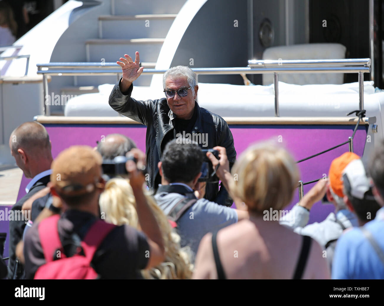Roberto Cavalli departs from his yacht docked next to the Palais des ...