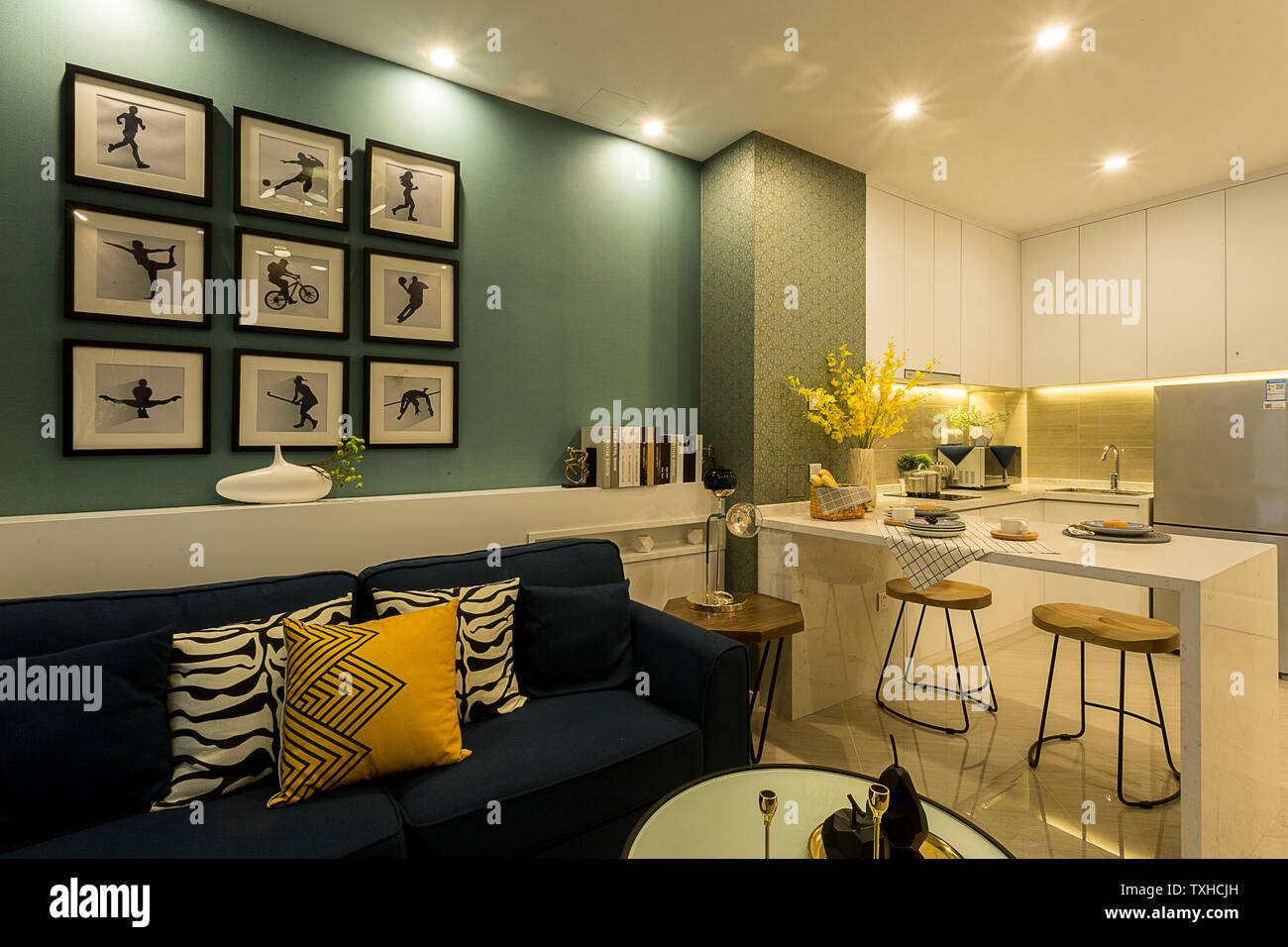 Interior design sample room contact V letter: Cheng730 Stock Photo - Alamy