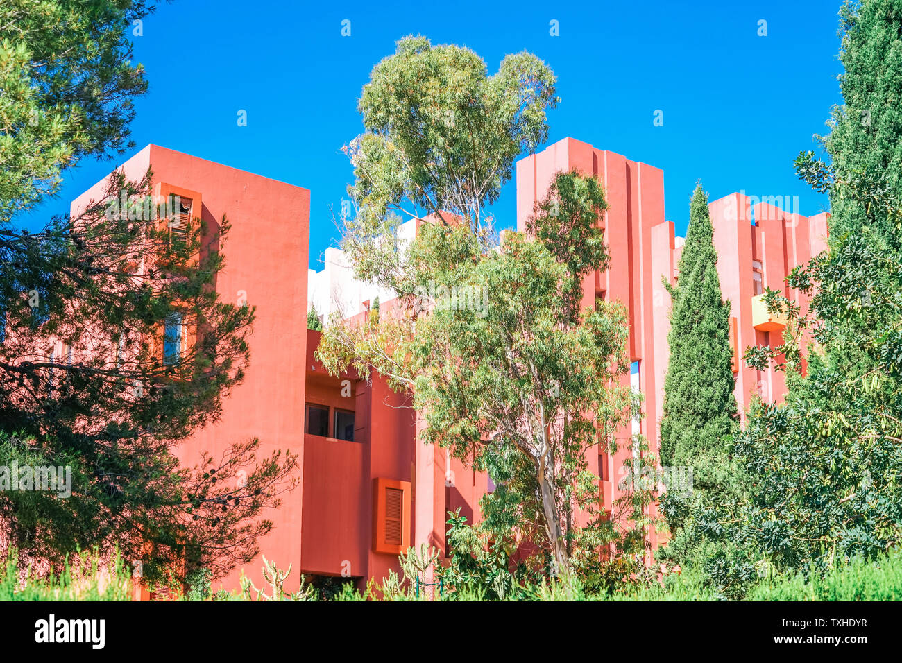 Muralla roja stairs hi-res stock photography and images - Alamy