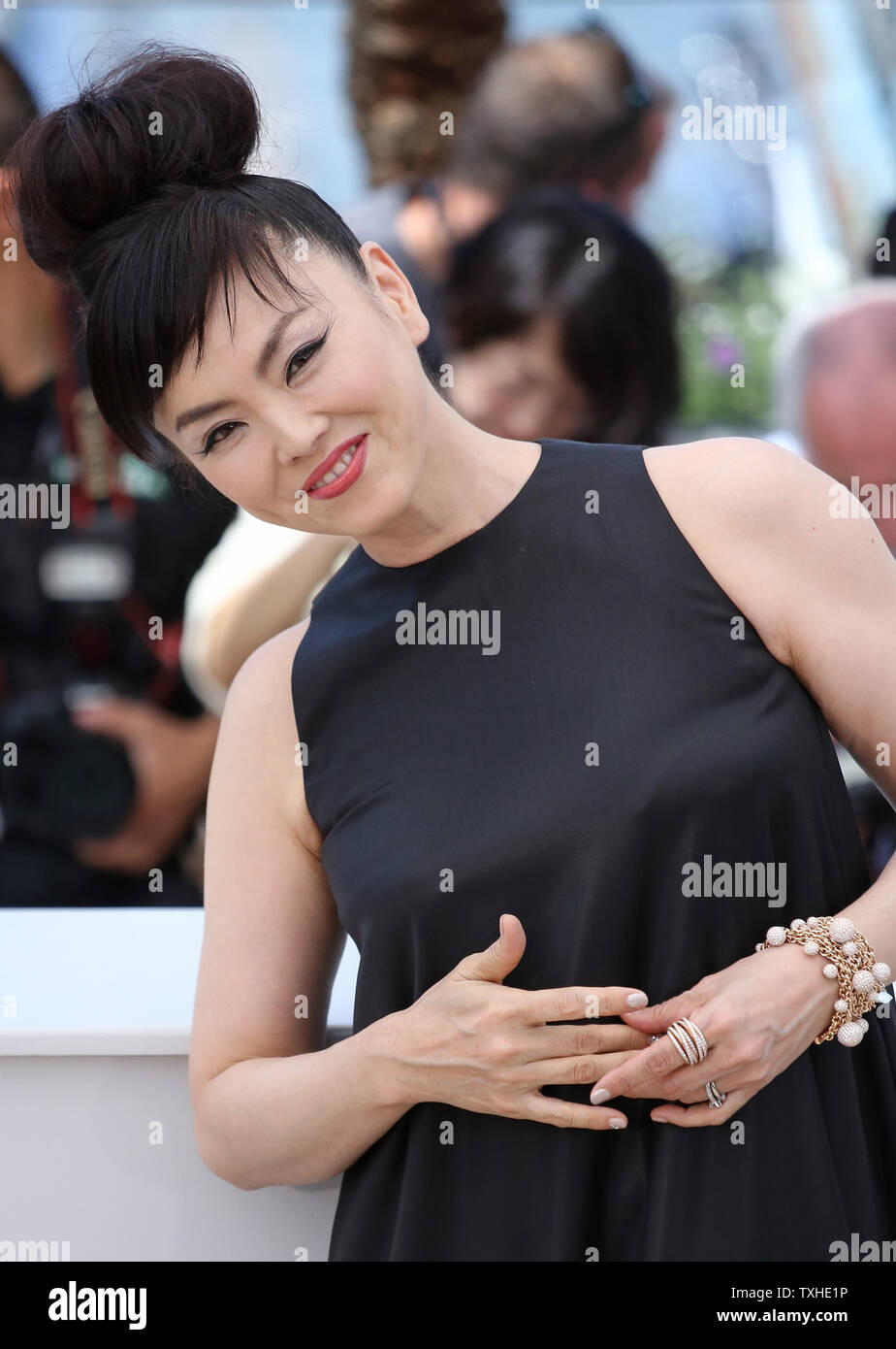 Miyuki Matsuda arrives at a photo call for the film "Still the Water (Futatsume no mado)" during ...