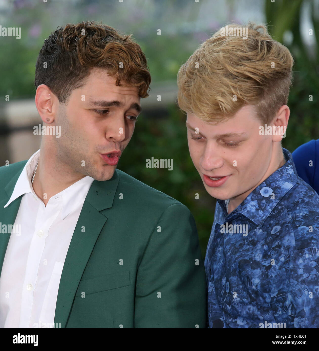 Xavier Dolan (L) and Antoine Olivier Pilon arrive at a photo call for ...