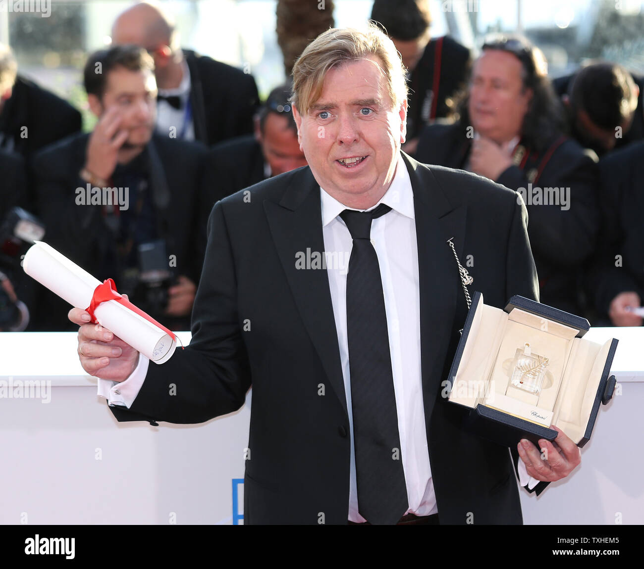 Timothy Spall arrives at the award photo call after receiving the Best ...