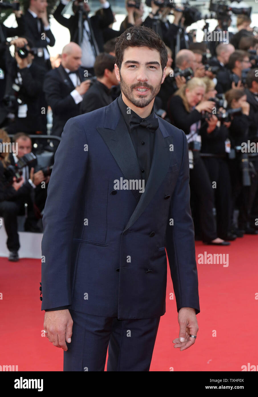 Tahar Rahim arrives on the red carpet before the screening of the film ...
