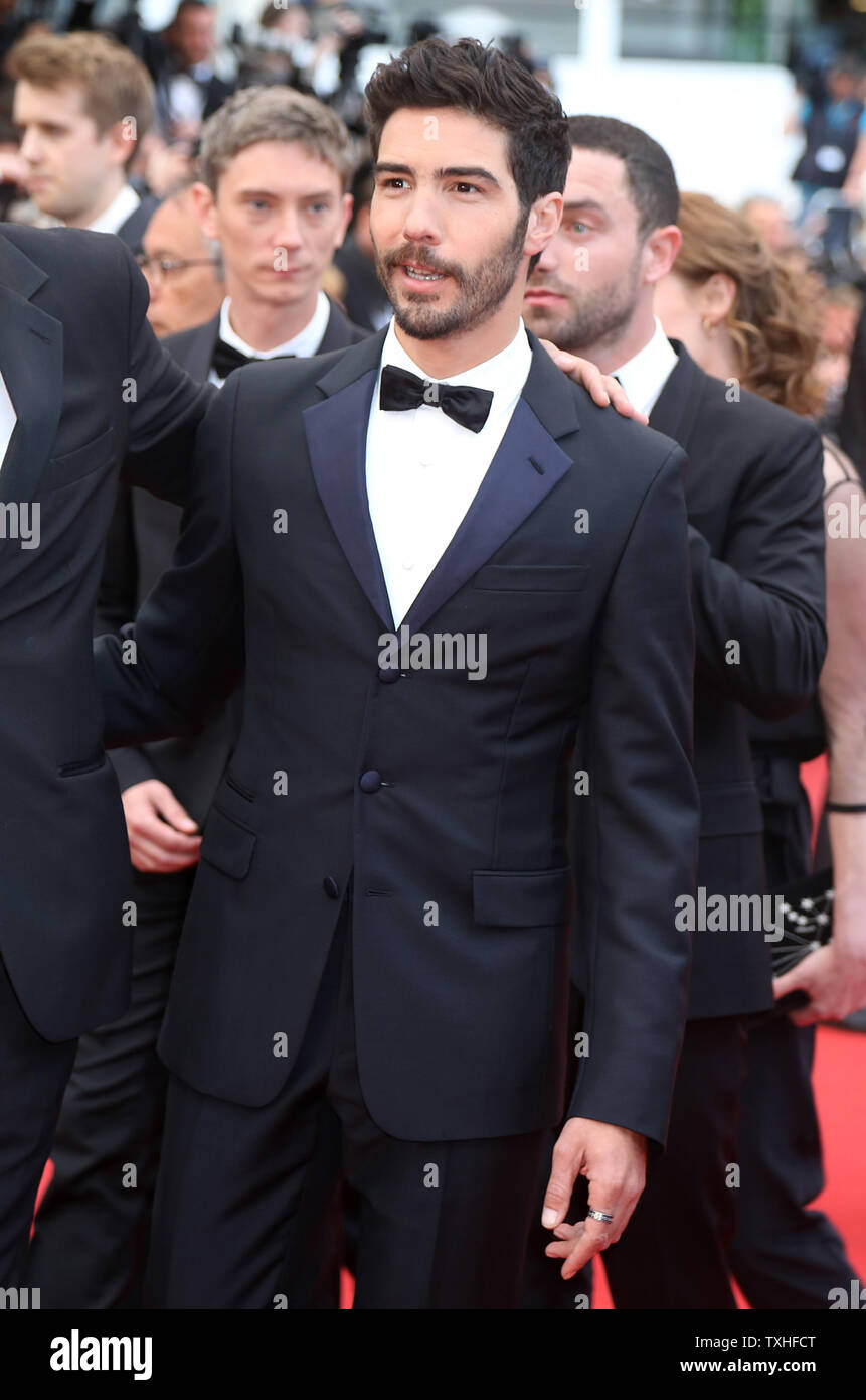 Tahar Rahim arrives on the red carpet before the screening of the film ...