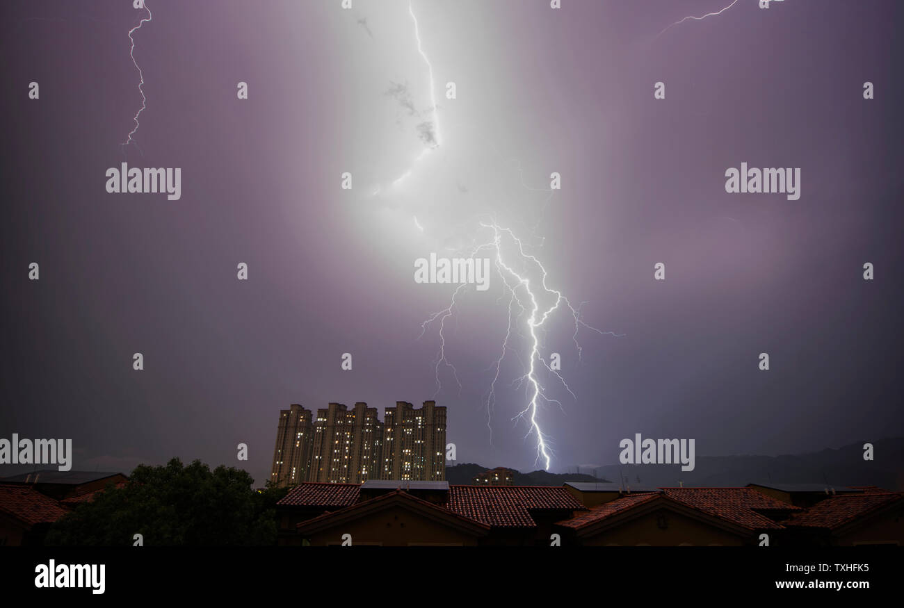 Night view and weather terrible disaster and scenery with nature hi-res ...
