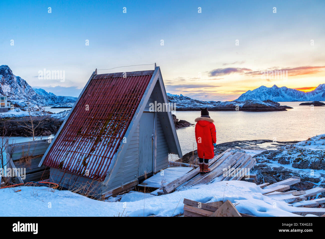 Norway: Winter in Swalwell, Roverton Islands Stock Photo - Alamy