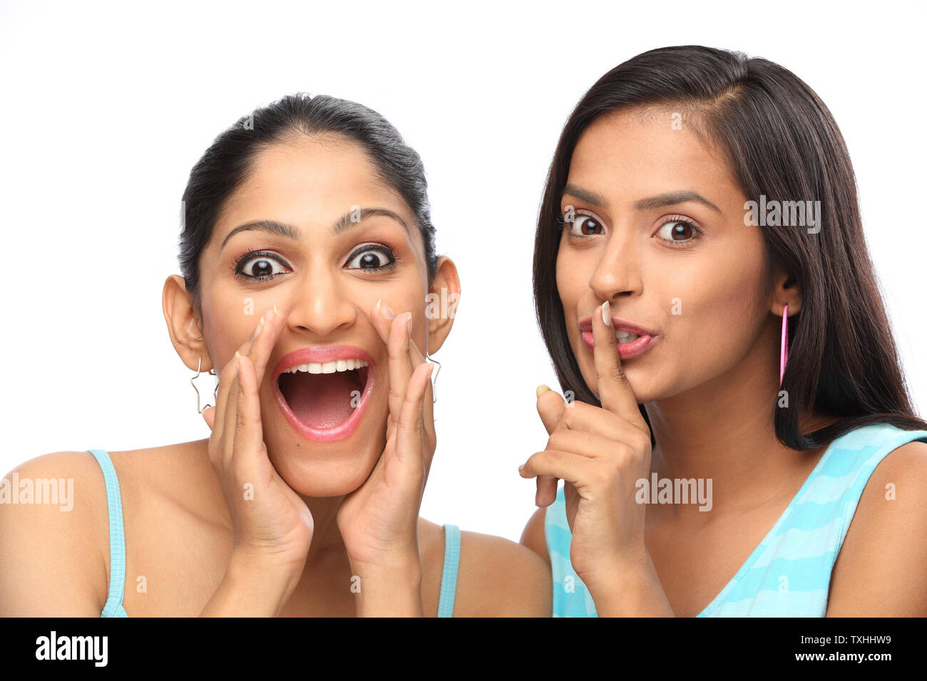 Portrait of two friends Stock Photo - Alamy