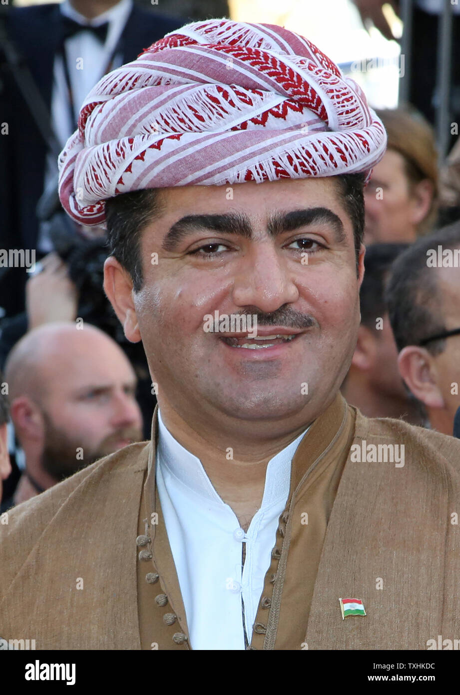 Kurdish Major General Serwan Sabir Barzani arrives on the red carpet ...