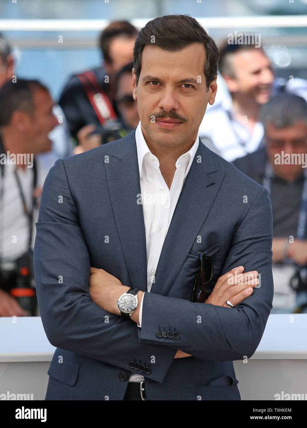 Laurent Lafitte arrives at a photocall for the film "Elle" during the ...