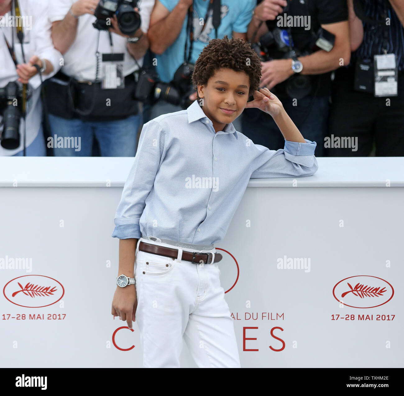 Jaden Michael arrives at a photocall for the film "Wonderstruck" during ...