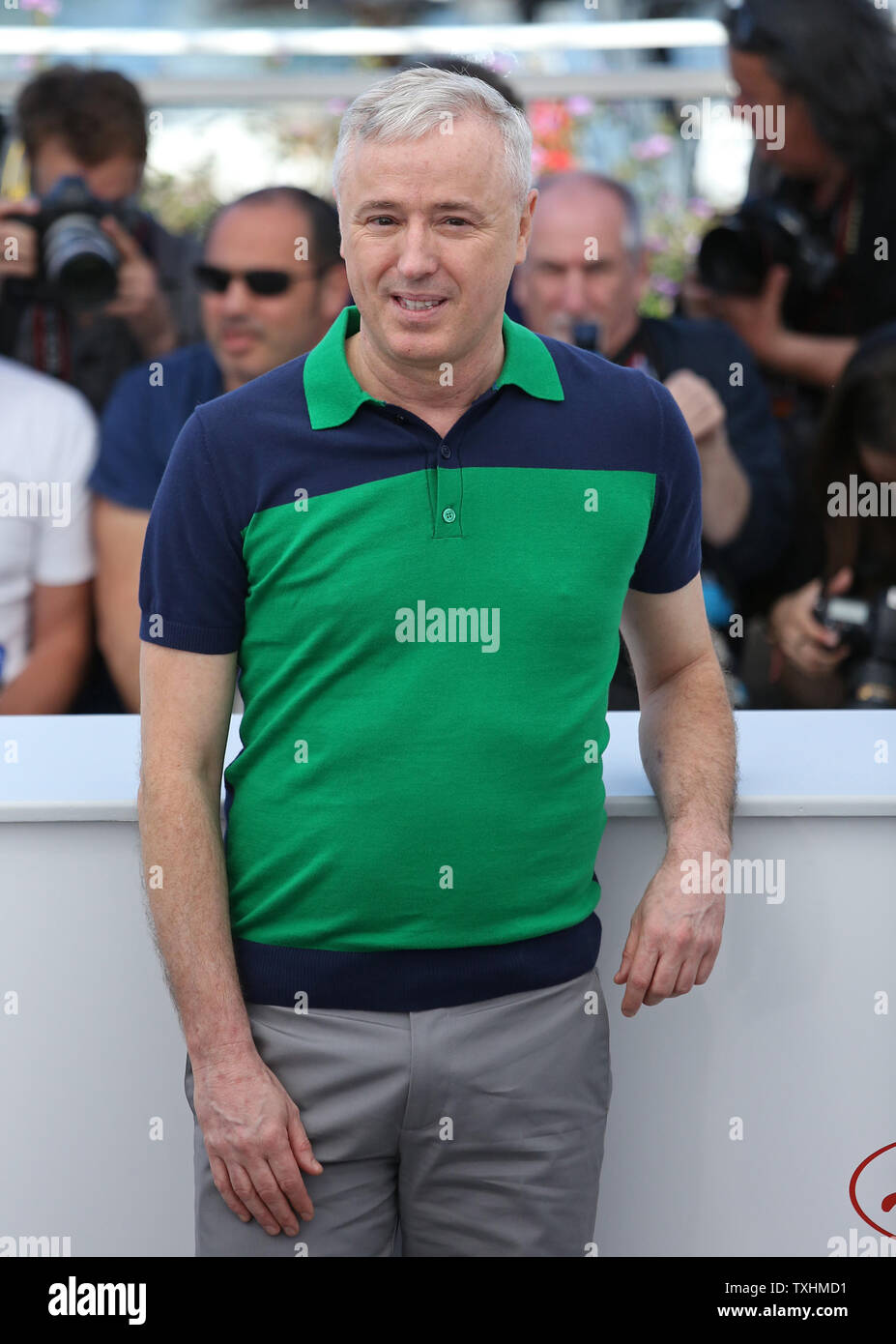 Robin Campillo arrives at a photocall for the film "120 battements par ...