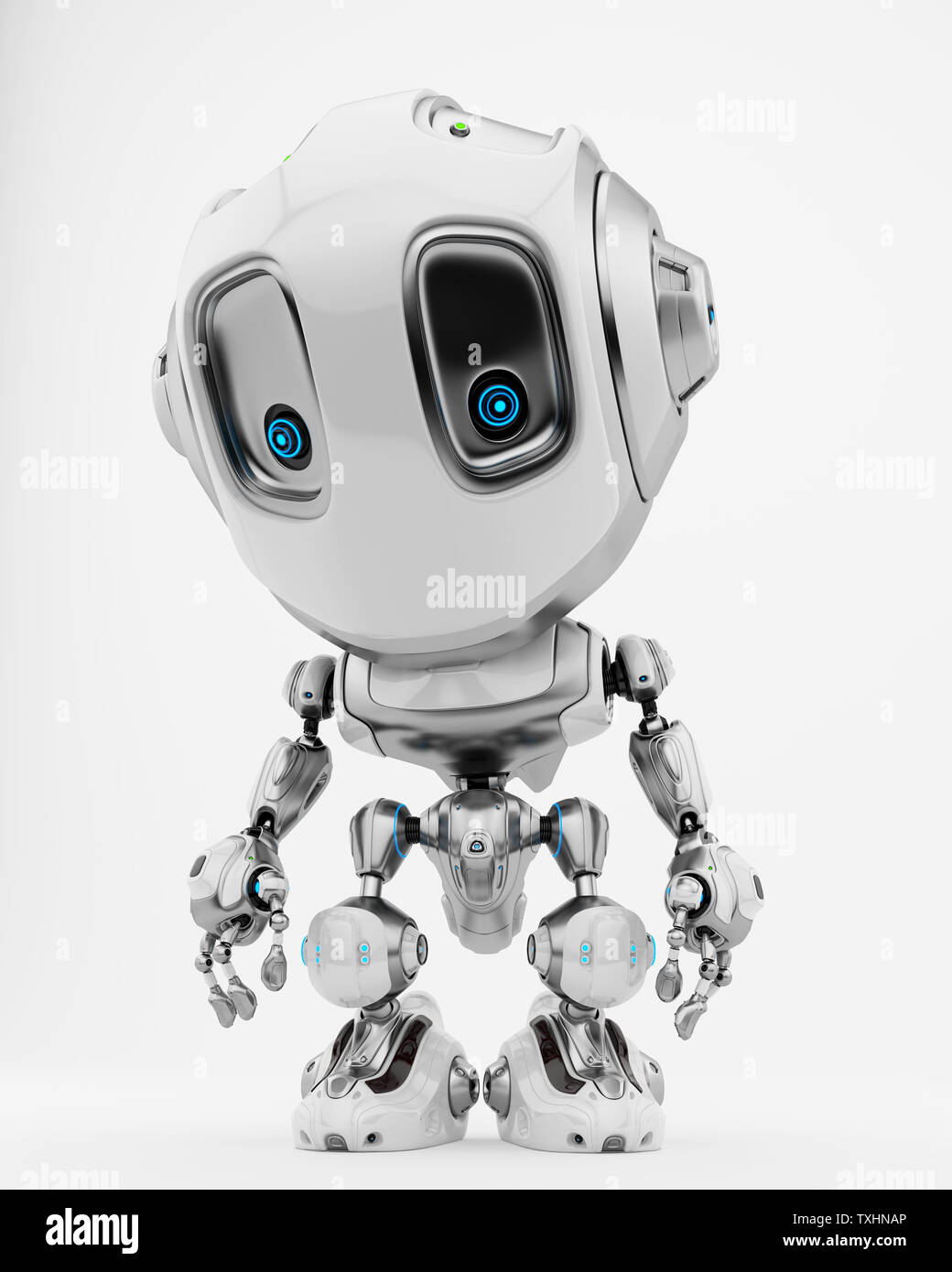 Cute robotic toy, 3d rendering Stock Photo - Alamy
