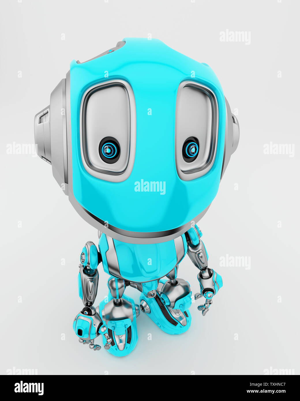 Cute robotic toy, 3d rendering Stock Photo - Alamy