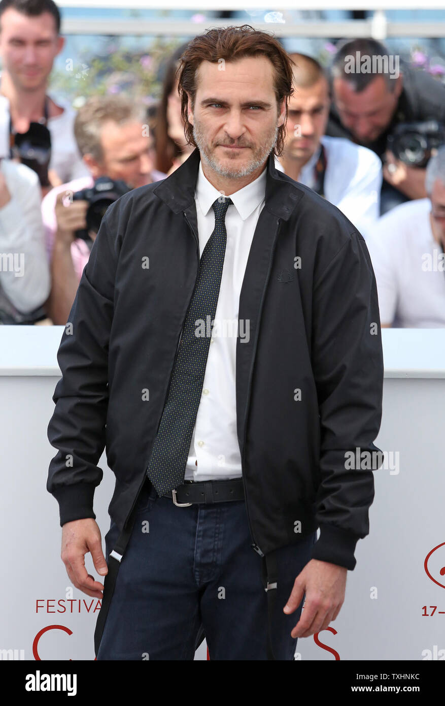 Joaquin Phoenix arrives at a photocall for the film "You Were Never ...