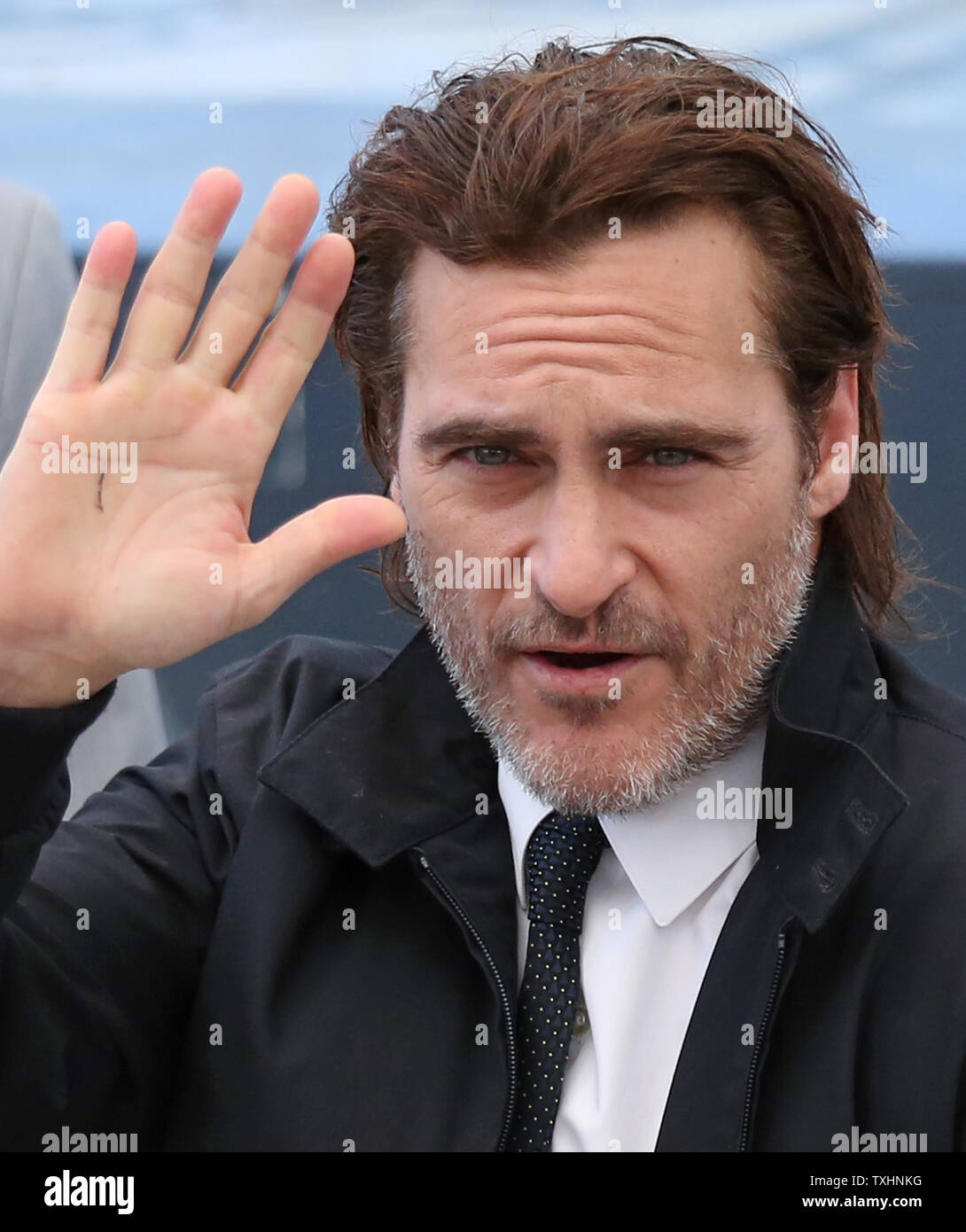 Joaquin Phoenix arrives at a photocall for the film "You Were Never ...