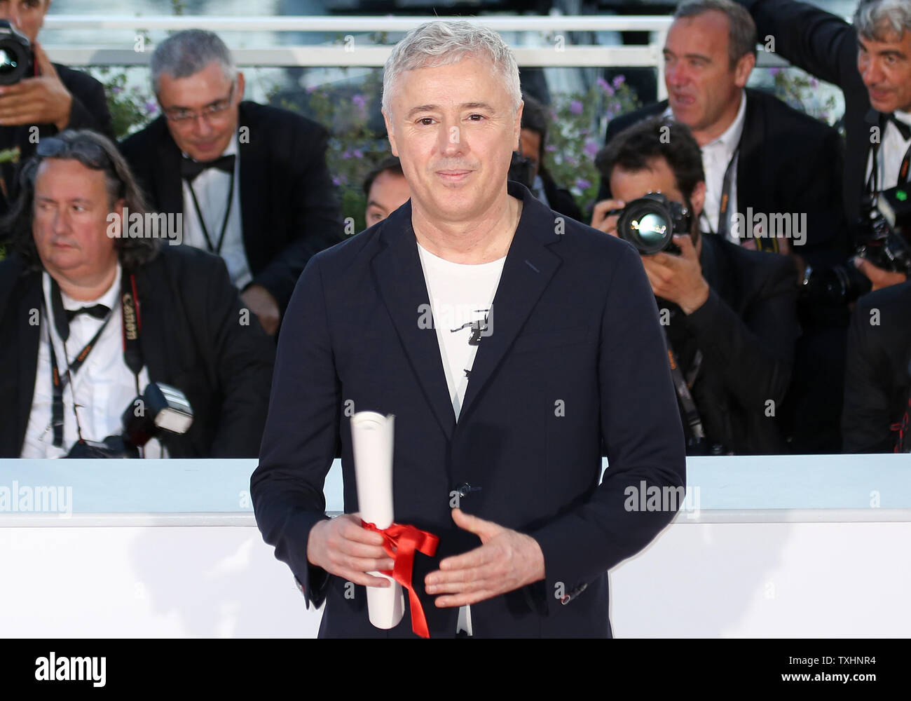 Robin Campillo arrives at the award photocall after receiving the ...