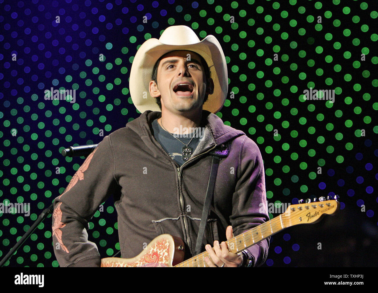 Brad Paisley performs in concert at the Coors Amphitheatre in Chula ...