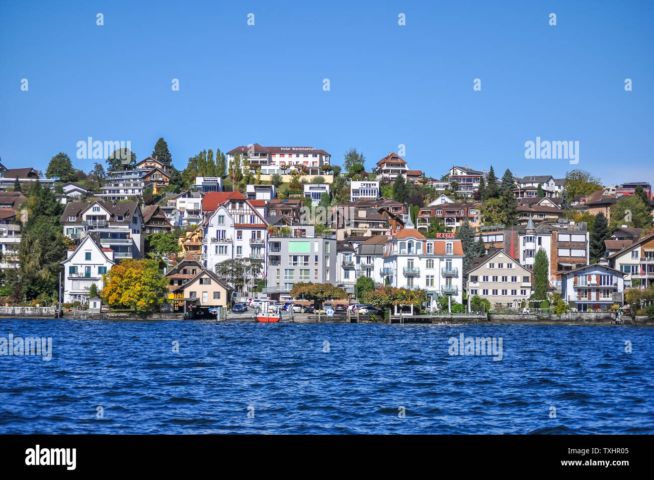 Scenery of Lake Rusen, Switzerland Stock Photo - Alamy