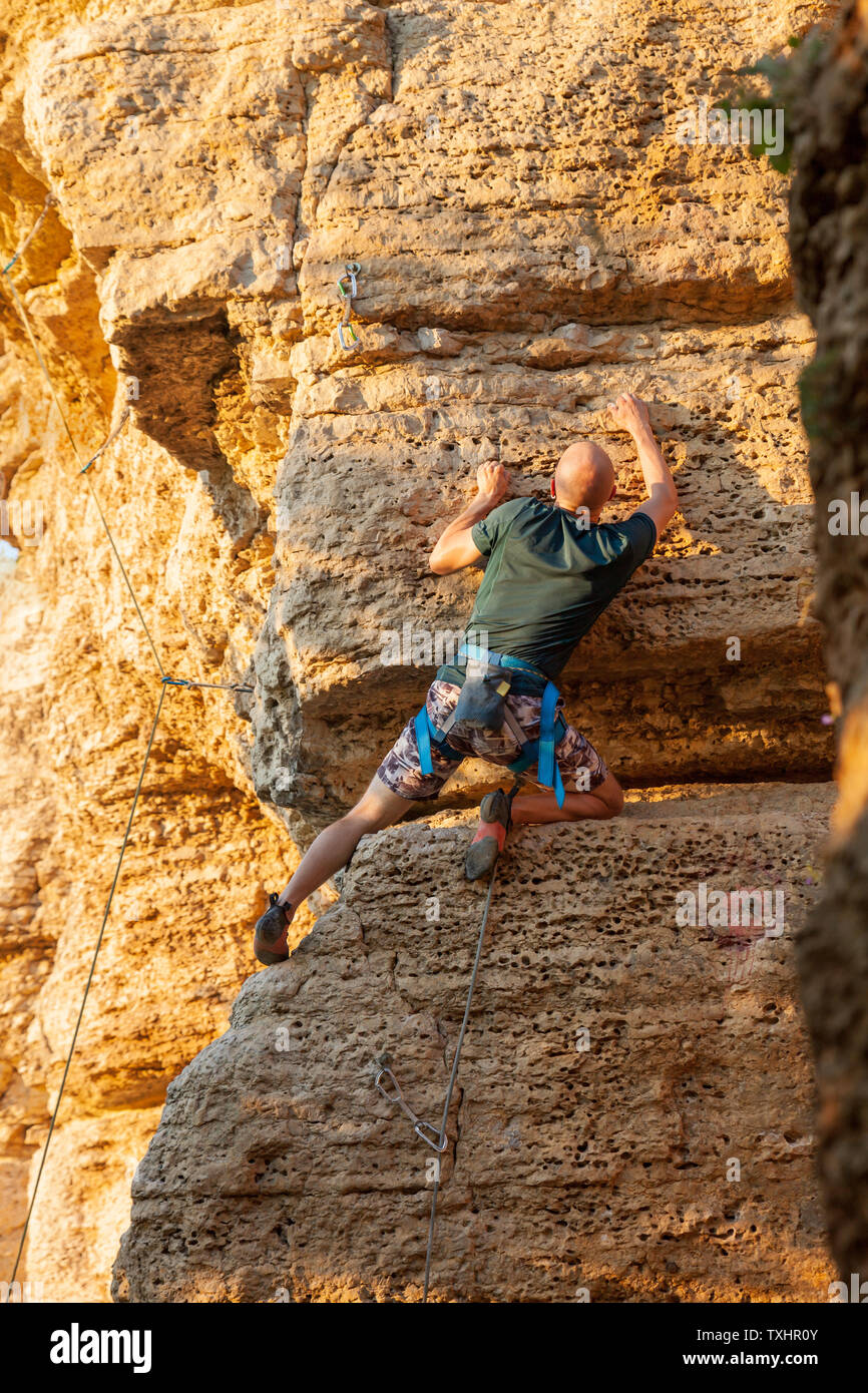 Climber on the mountain Stock Photo - Alamy